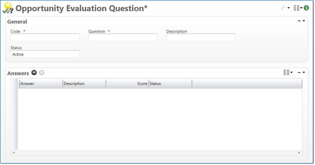 Opportunity Evaluation Question