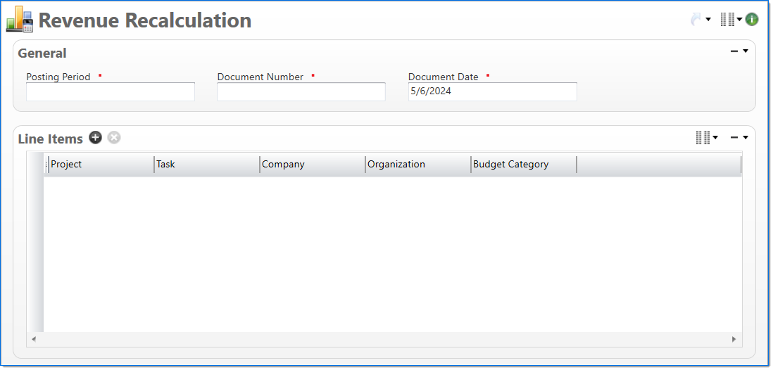 Revenue Recalculation